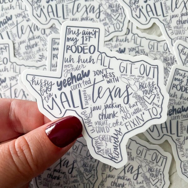 Texas Sticker - Etsy