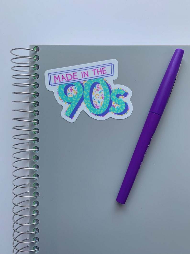 Made in the 90s Sticker 90s Baby Retro Vinyl Sticker for - Etsy