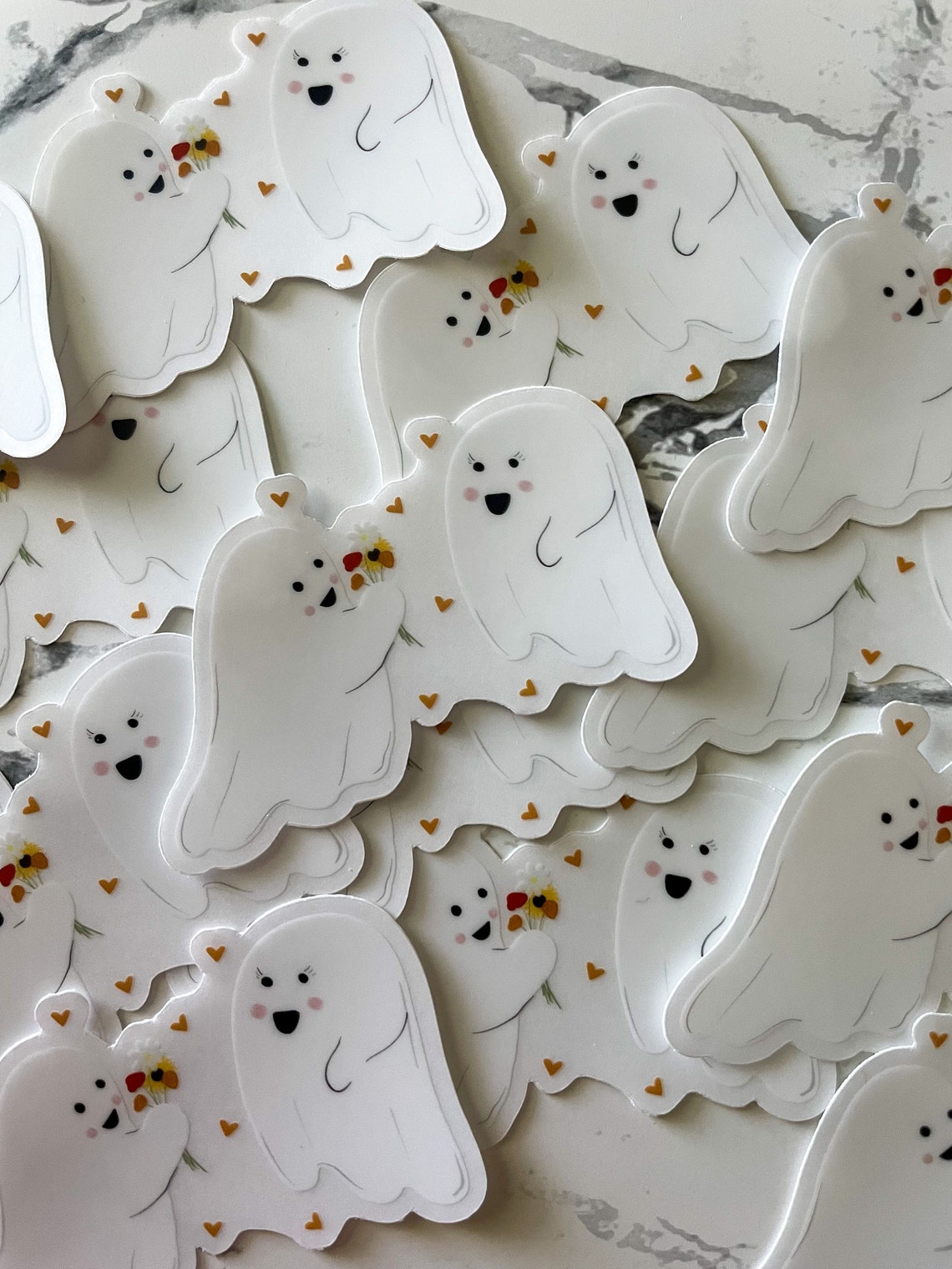 Ghost Spooky Sticker Cute Couple Ghost Sticker Halloween - Etsy