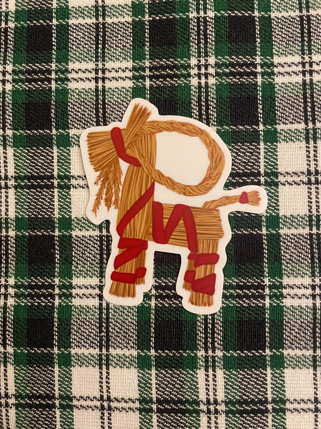 Yule Goat Sticker | Julbock Sticker | Swedish Style Straw Goat ...