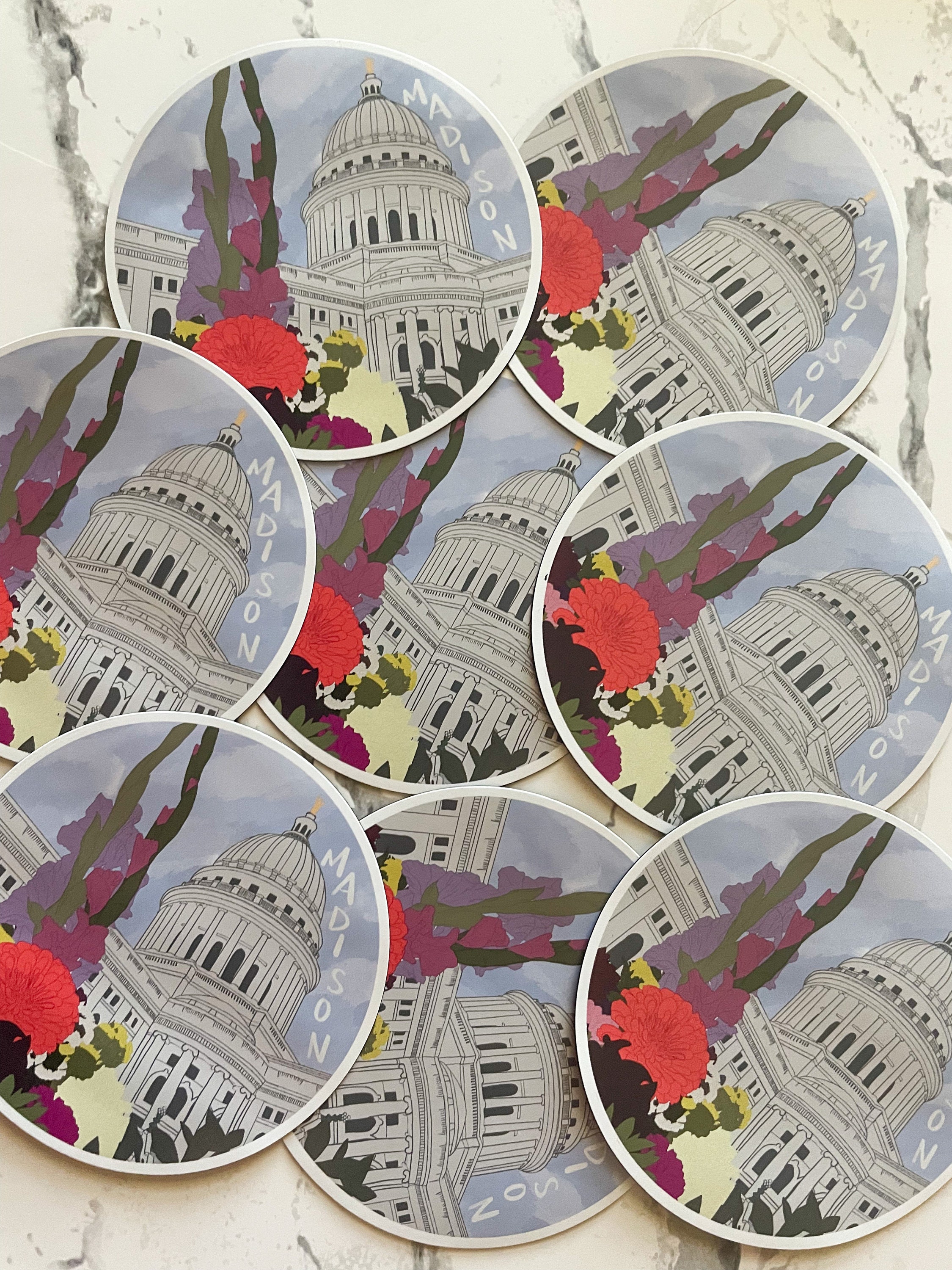 Madison State Capitol Magnet Madison Wisconsin Wisconsin - Etsy UK