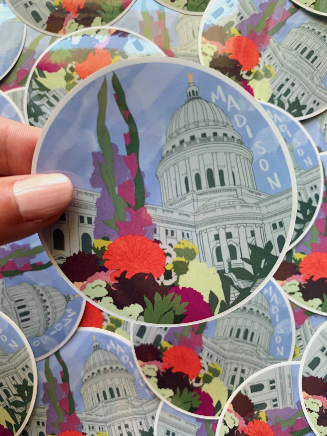 Madison State Capitol Sticker | Madison Wisconsin | Wisconsin Sticker ...