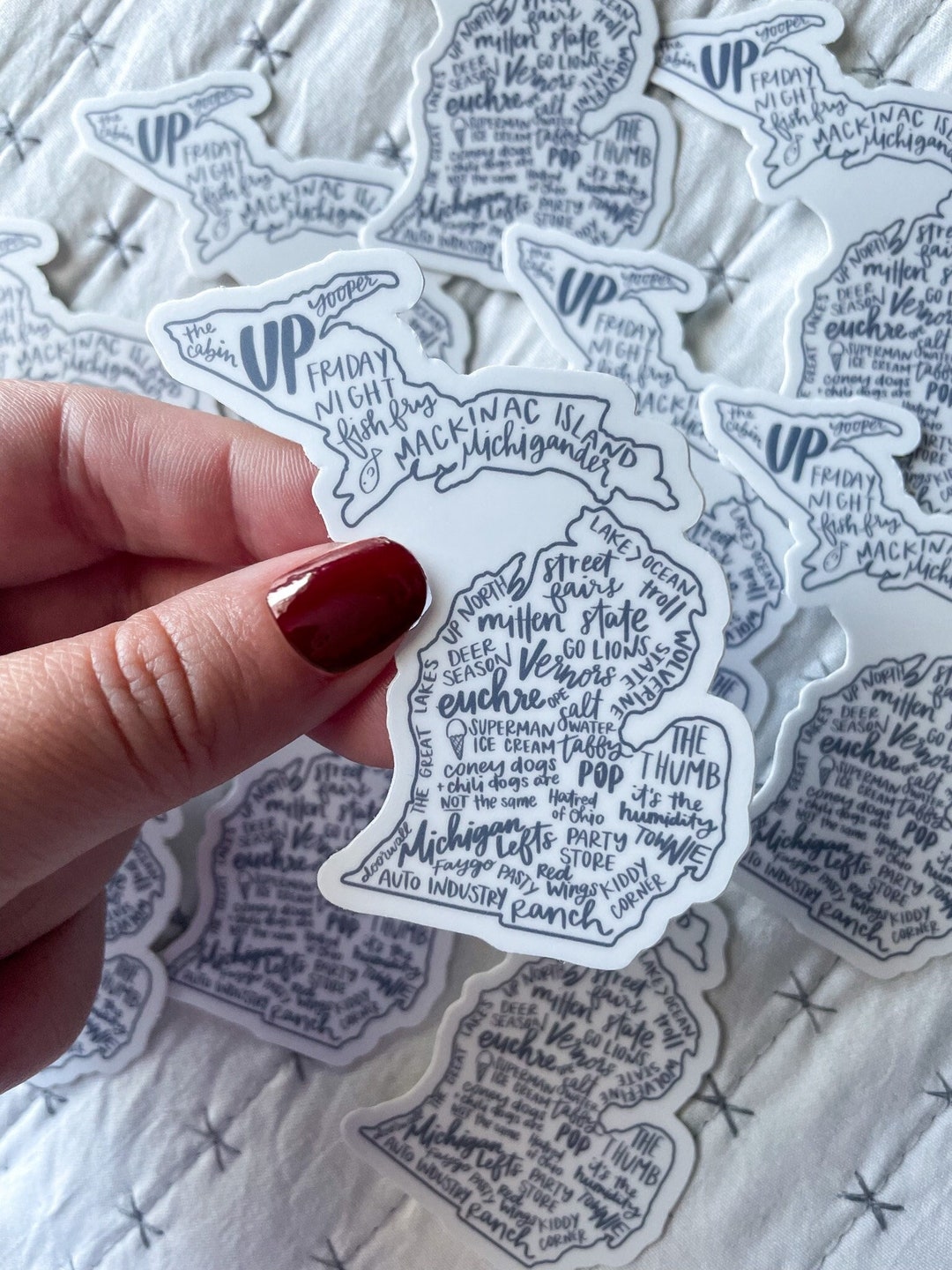 Michigan Sayings Sticker Minimalistic | Michigan State Simple Decal ...