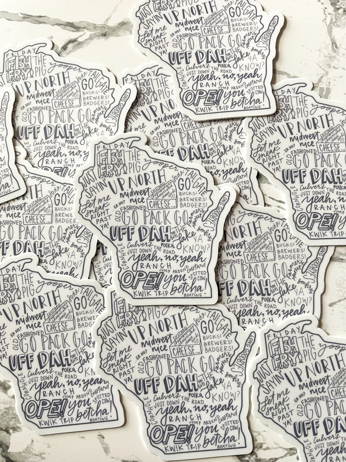 Wisconsin Sayings Sticker Minimalistic Wisconsin State - Etsy