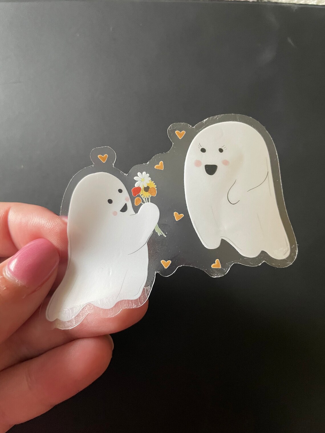 Ghost Spooky Sticker Cute Couple Ghost Sticker Halloween - Etsy