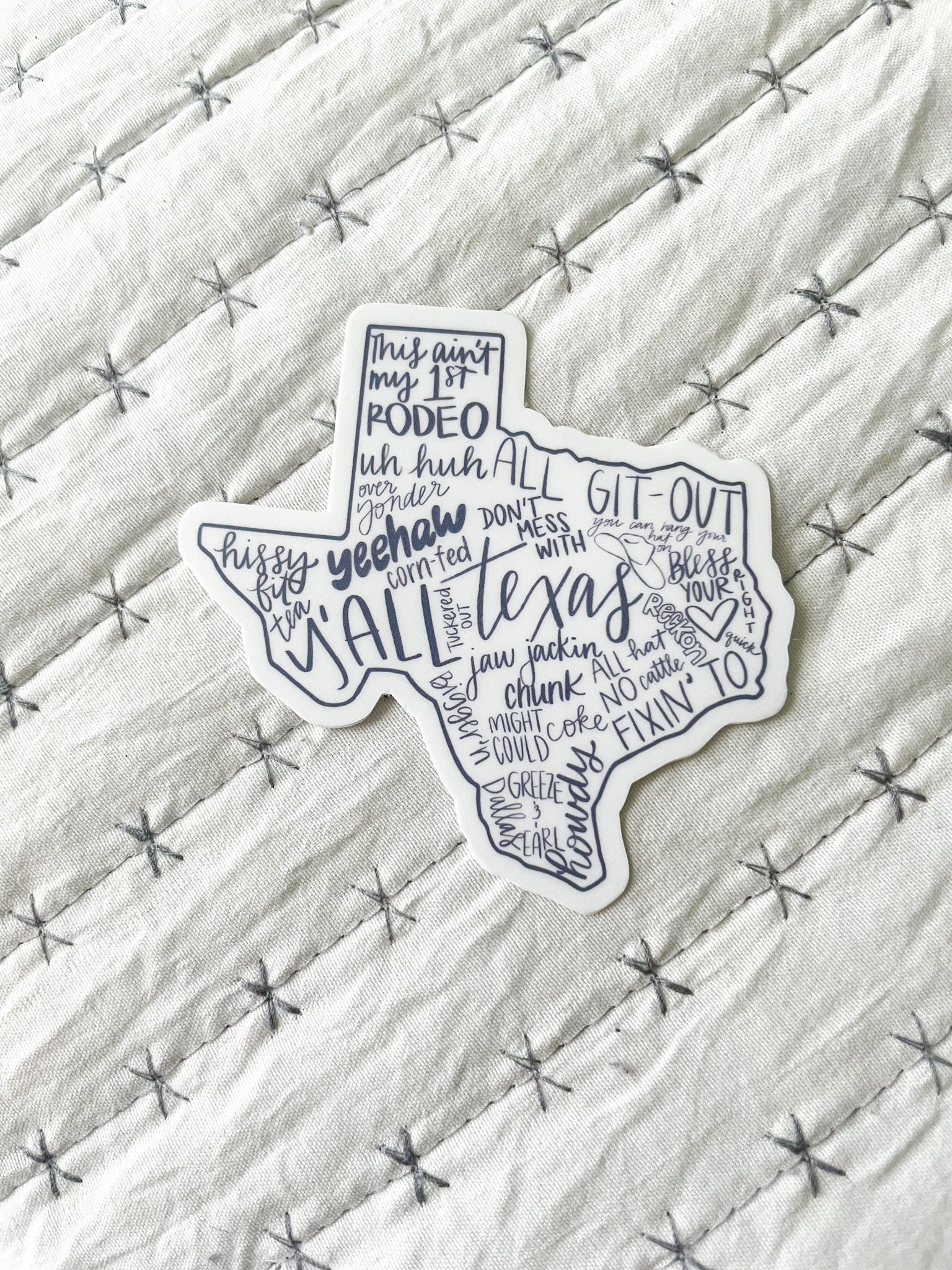 Texas Sayings Minimalistic State Sticker Texas Sayings - Etsy