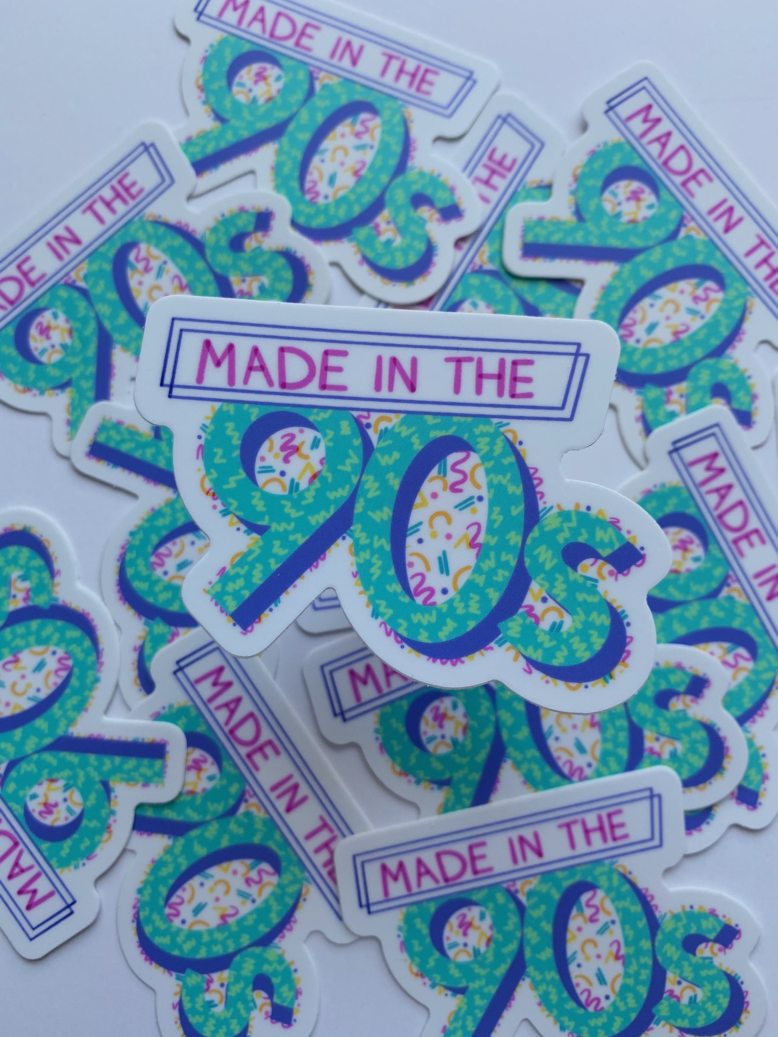 Made in the 90s Sticker 90s Baby Retro Vinyl Sticker for - Etsy