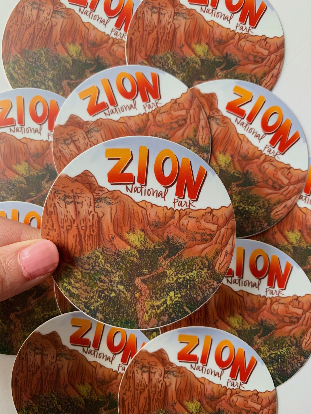 Zion National Park Sticker | National Park Art Decal | National Park ...