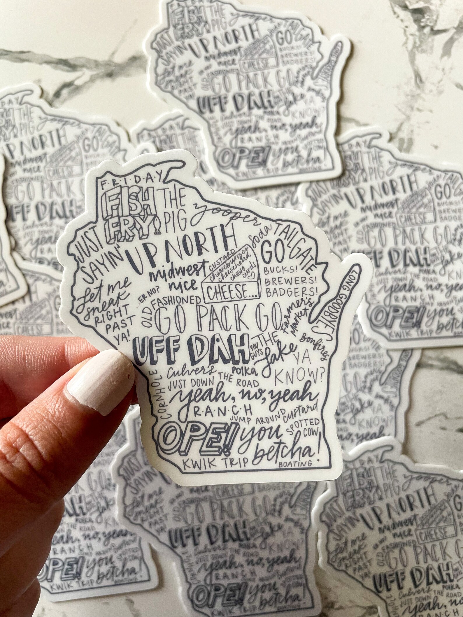 Wisconsin Sayings Sticker Minimalistic Wisconsin State - Etsy