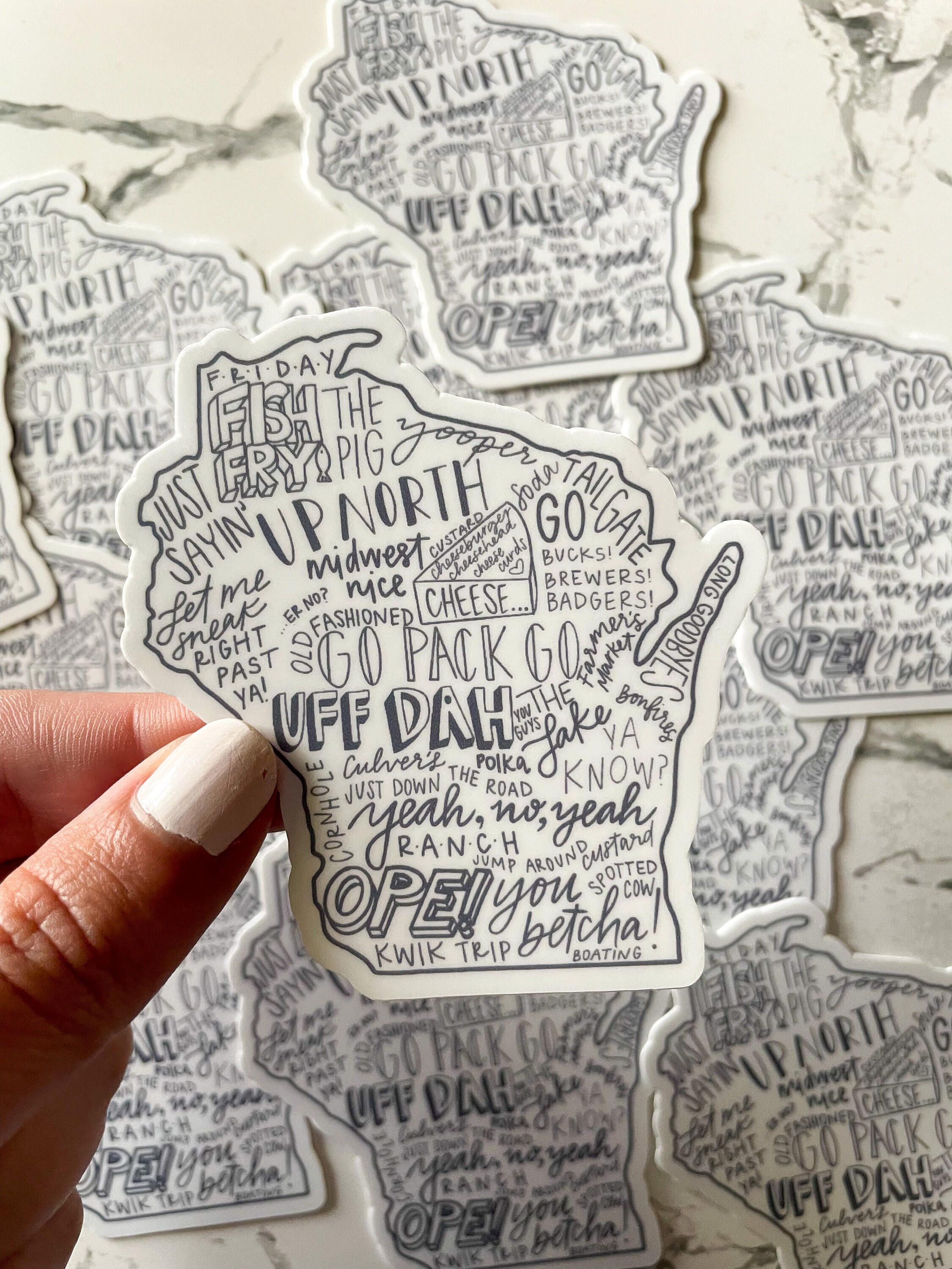 Wisconsin Sayings Sticker Minimalistic Wisconsin State - Etsy