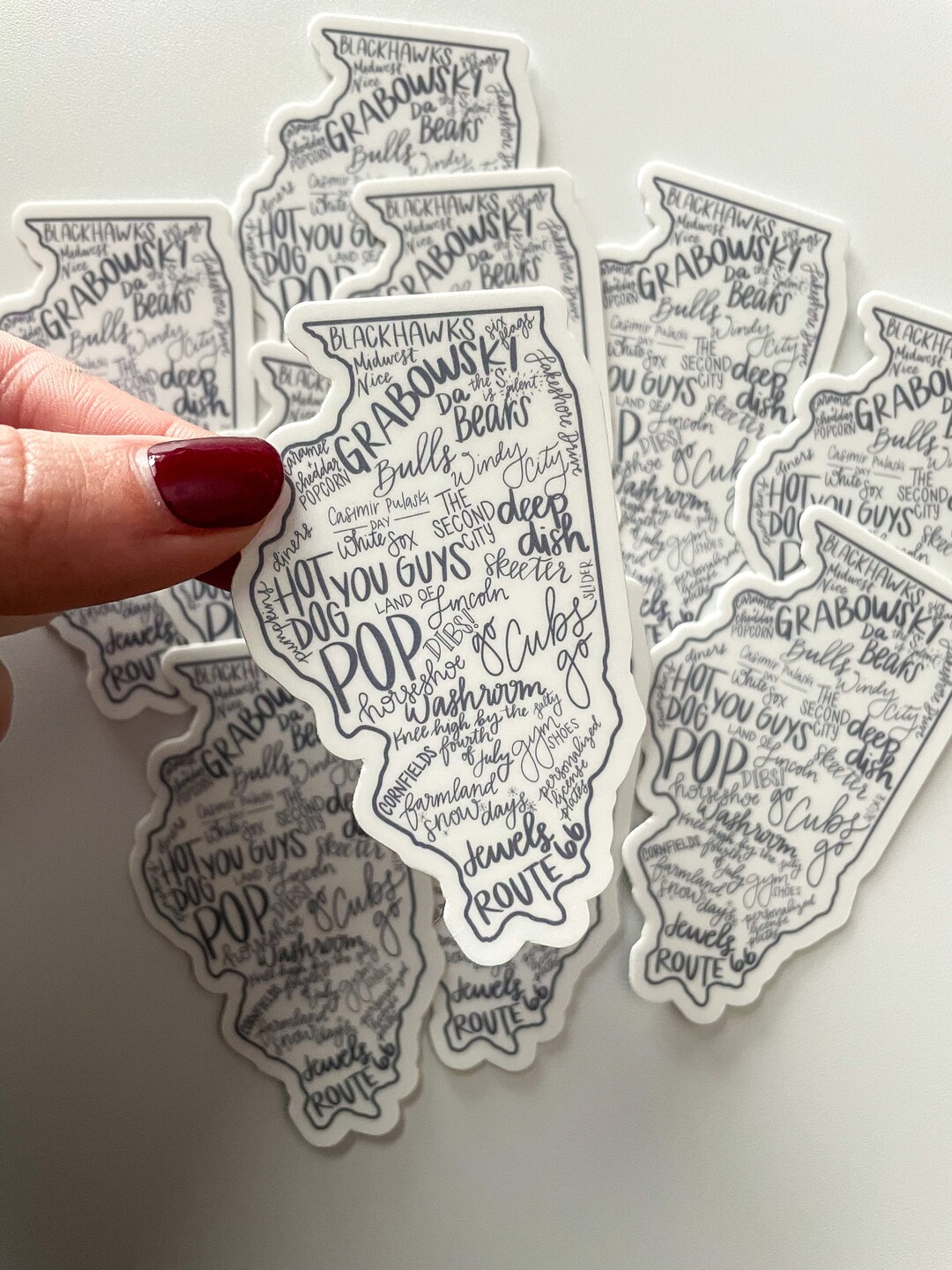 Illinois Sayings Minimalistic Sticker | Illinois State Sticker ...