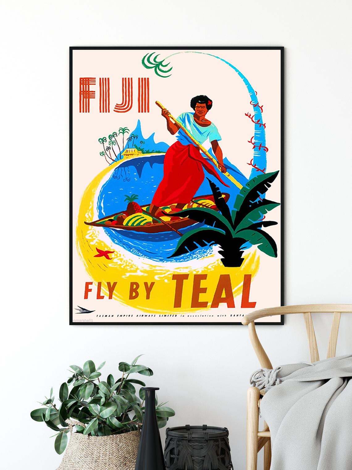 Fiji fiji travel poster fiji poster fiji painting fiji | Etsy