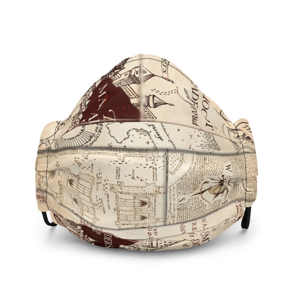 Marauder's Map Premium Face Mask - Etsy