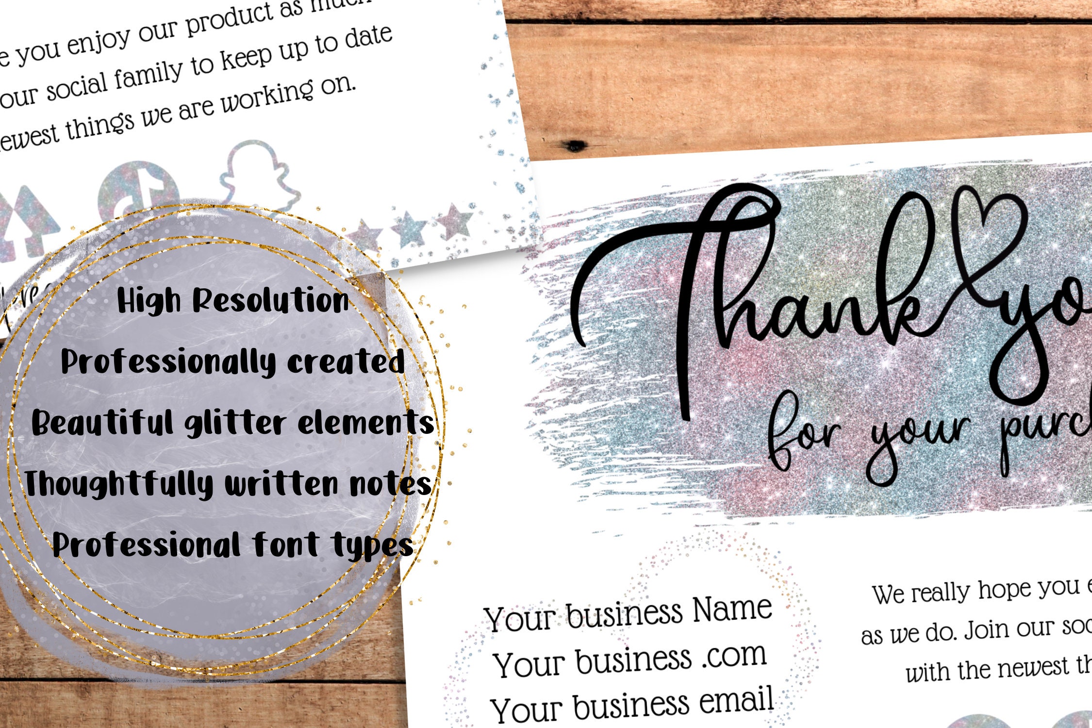 Thank You Card for Business Template Printable Thank You Card Instant ...