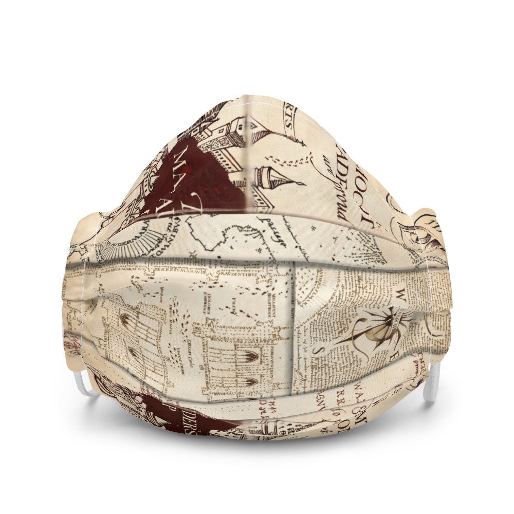 Marauder's Map Premium Face Mask - Etsy