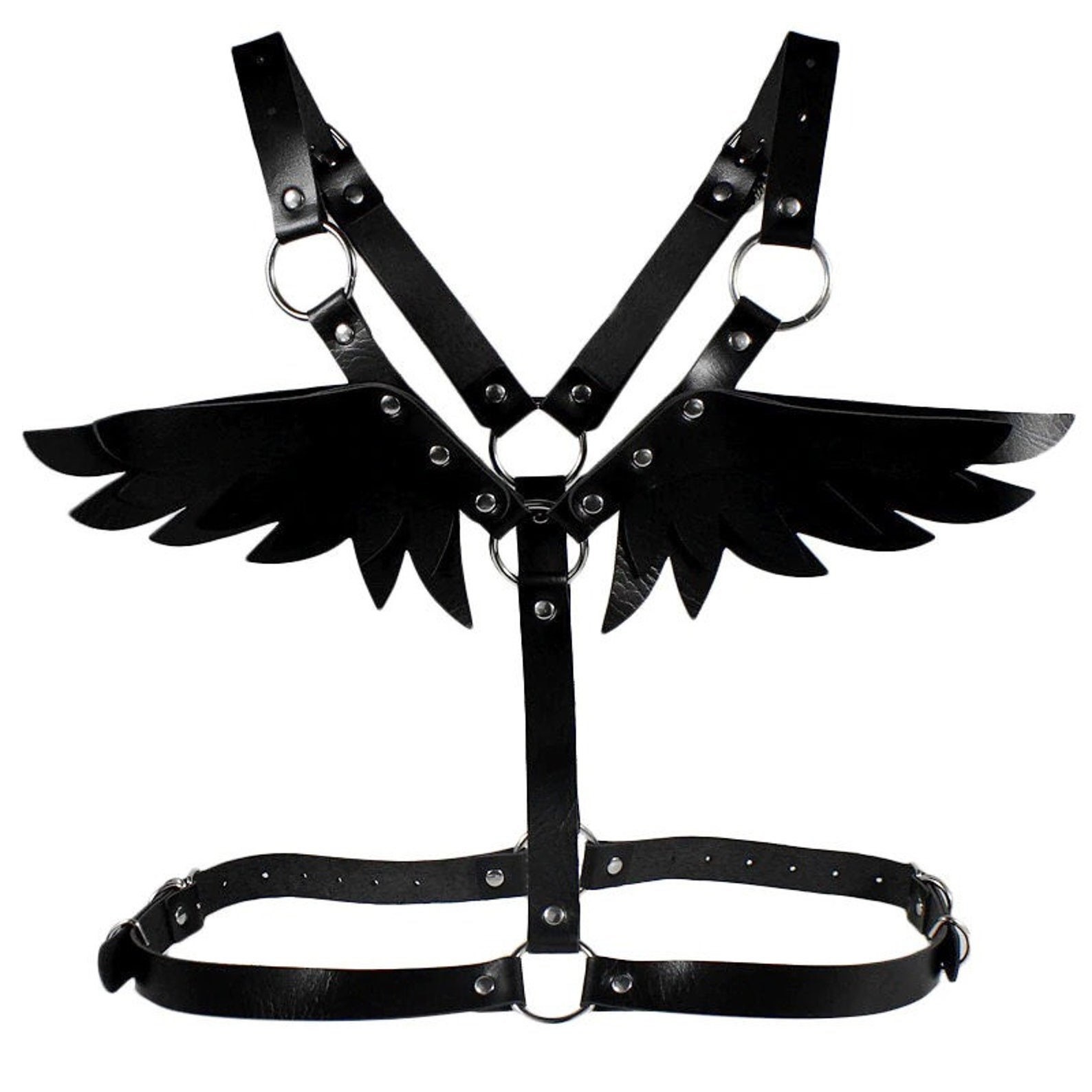 Bondage Harness Faux Wings BDSM Angel Adjustable Fetish | Etsy UK