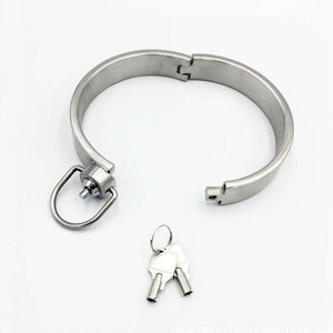 Bondage Stainless Steel Collar With Lock and Keys BDSM Slave - Etsy