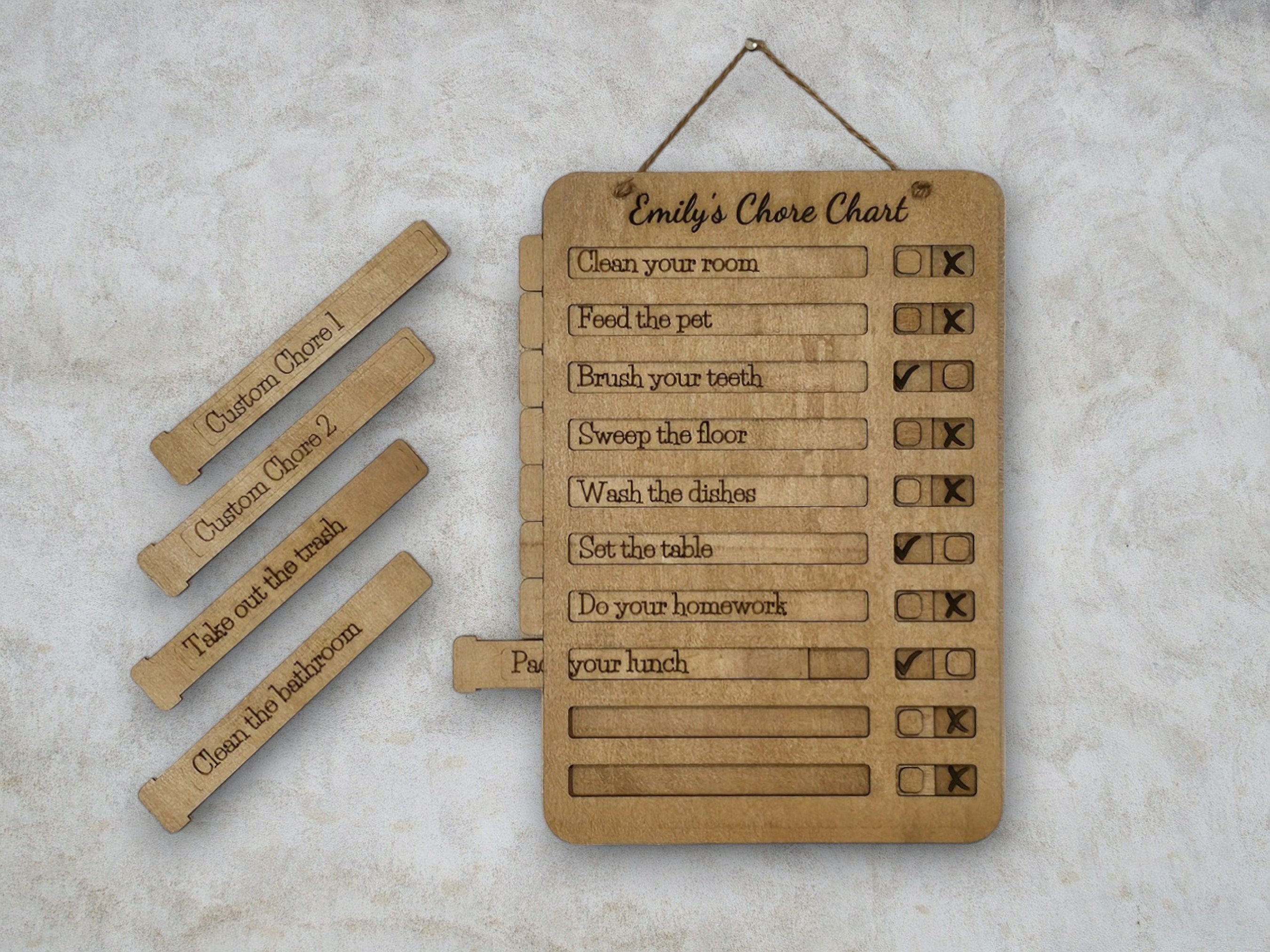 Custom Wooden Chore Chart Personalized Organization for - Etsy UK
