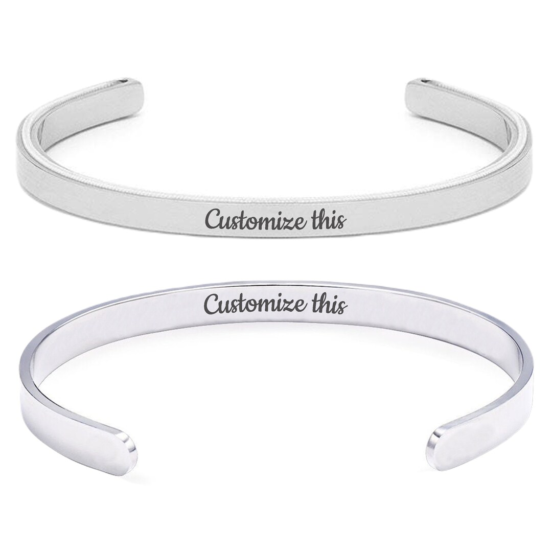 Custom Secret Message Cuff Bracelet Personalized Jewelry - Etsy