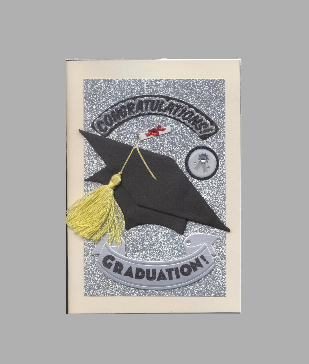 Graduation Day Greeting Card Diploma National Honor Society Tassel ...