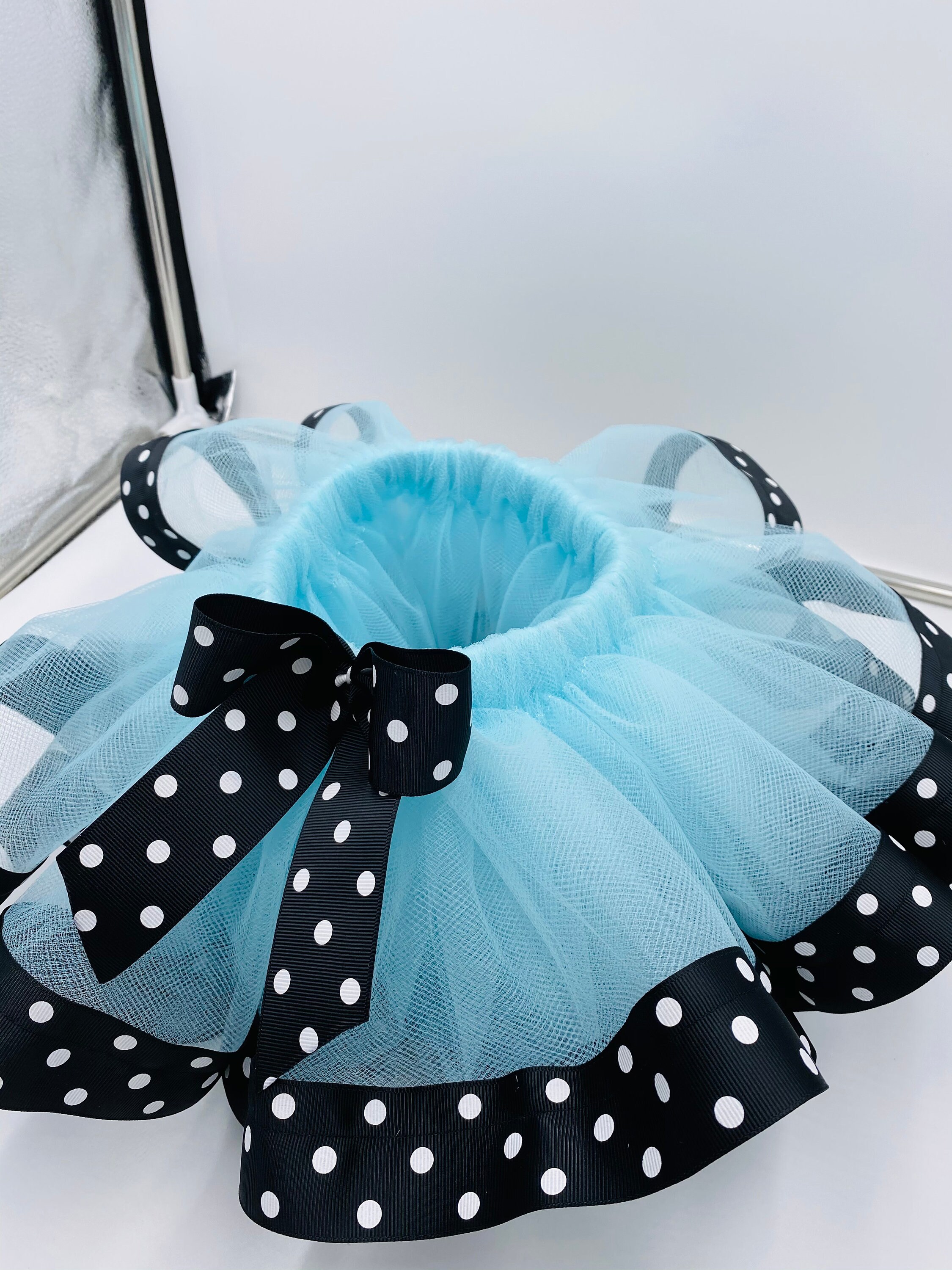 Aqua and Black Ribbon Trimmed Tutu/ Kids Tutu Aqua Ribbon | Etsy