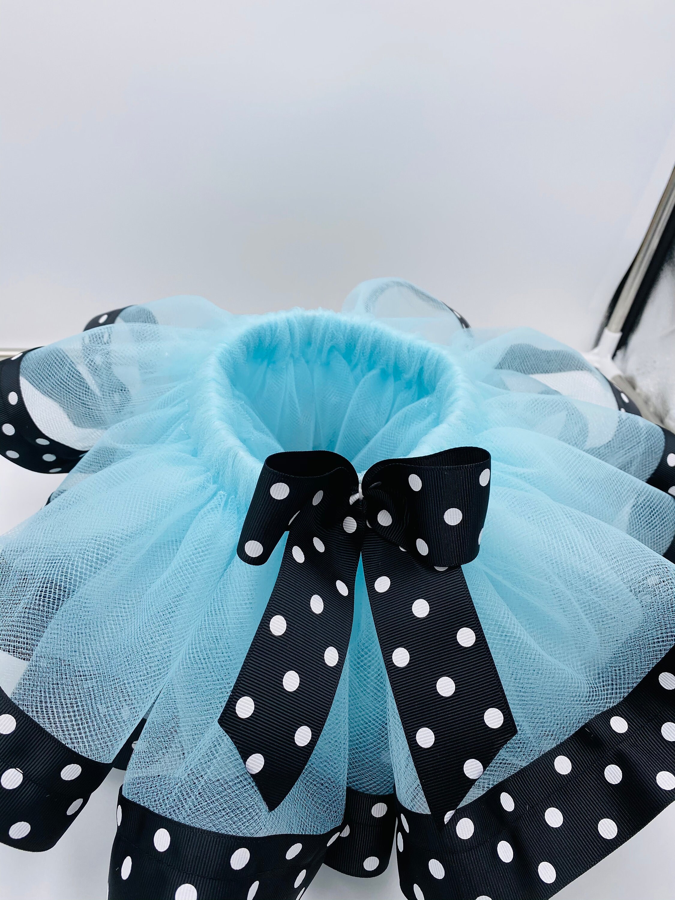 Aqua and Black Ribbon Trimmed Tutu/ Kids Tutu Aqua Ribbon | Etsy