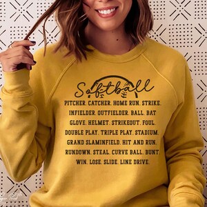 Softball SVG, Softball Typography Word Customizable PNG, Softball Lover ...