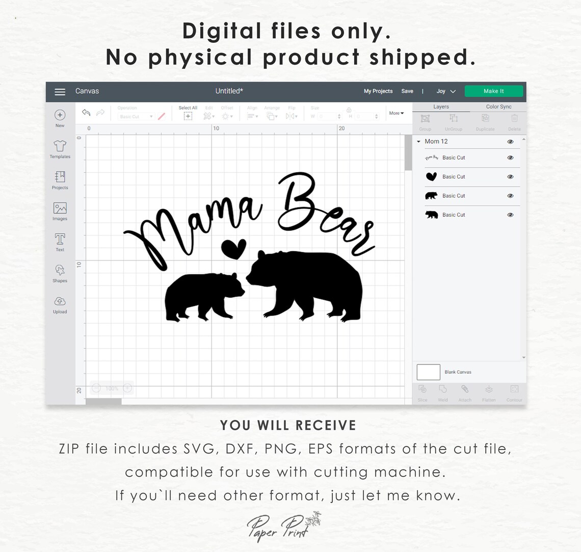 Mama Bear Svg Mommy Svg Mothers Day Svg Family Bear Svg - Etsy