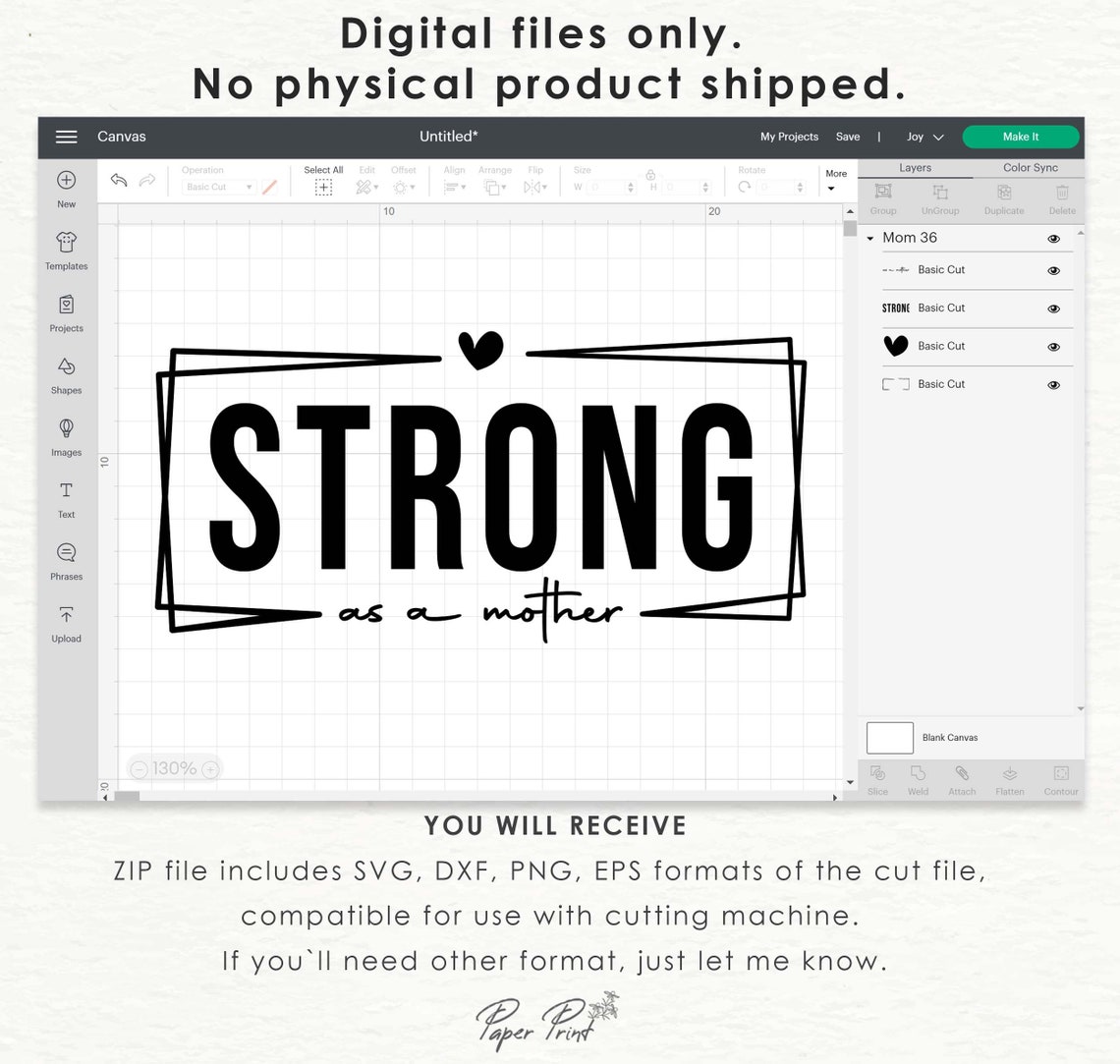 Strong as a Mother SVG Mother's Day SVG Mom Shirt SVG - Etsy