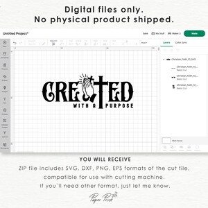 Created With a Purpose SVG PNG, Christian Svg, Self Love Svg, Easter ...