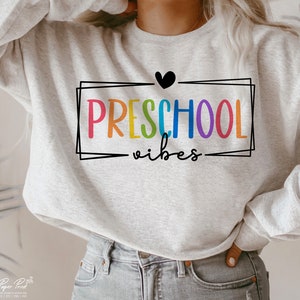 Preschool Vibes SVG PNG, Preschool Teacher Svg, Teacher Life Svg, Back ...