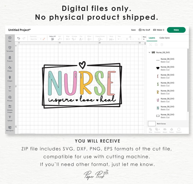 Nurse Inspire Love Heal SVG PNG, Cricut Cut Files (digital Download) - Etsy