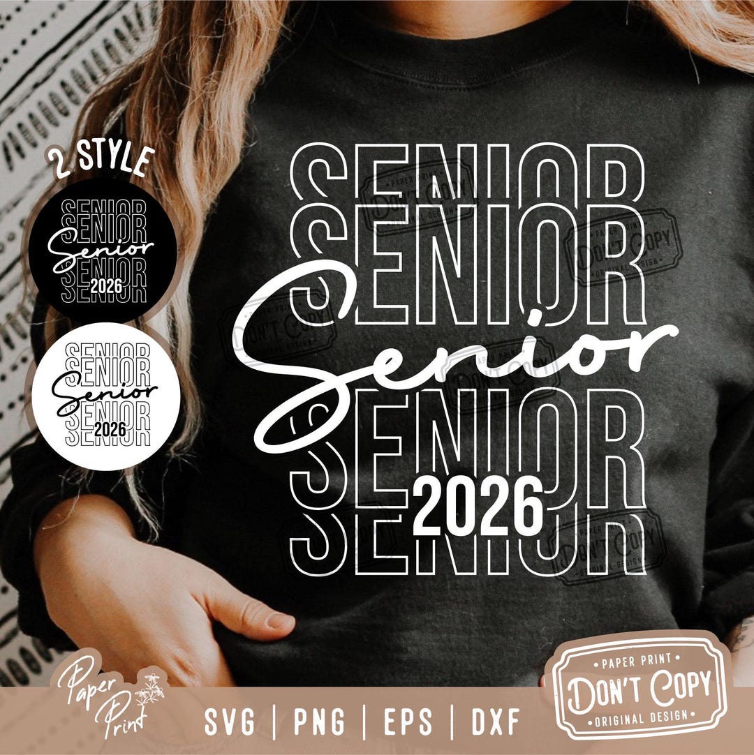 Senior 2026 SVG: Graduation Class Cut File (cricut, Silhouette) - Etsy