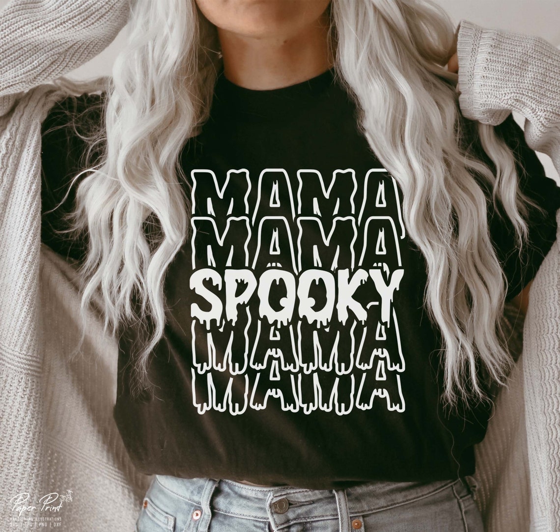Spooky Mama Svg Spooky Mom Svg Halloween Shirt Gift for Mom - Etsy