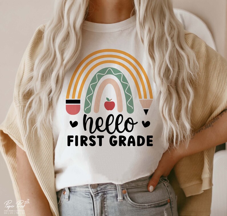 Hello First Grade Svg 1st Grade Svg Teacher Svg Back to - Etsy