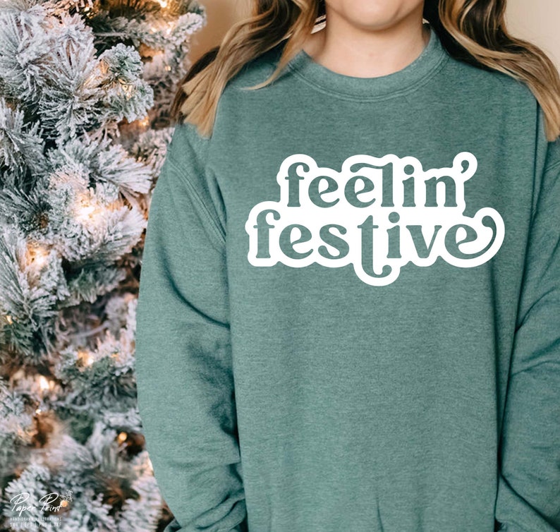 Feelin' Festive Svg Christmas SVG Christmas Shirt SVG | Etsy
