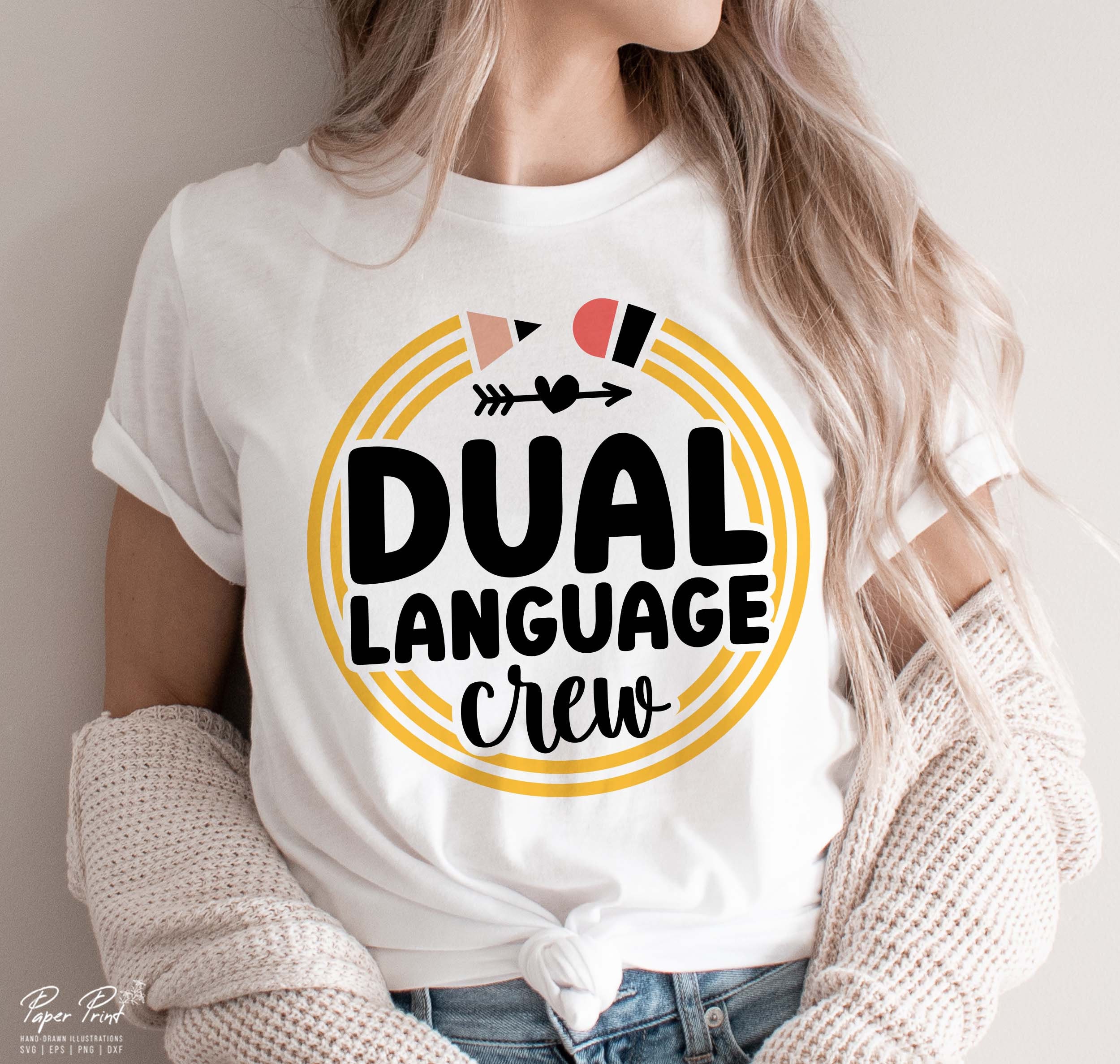 Dual Language Crew PNG SVG, Dual Language Team Squad Svg, Gifts for ...