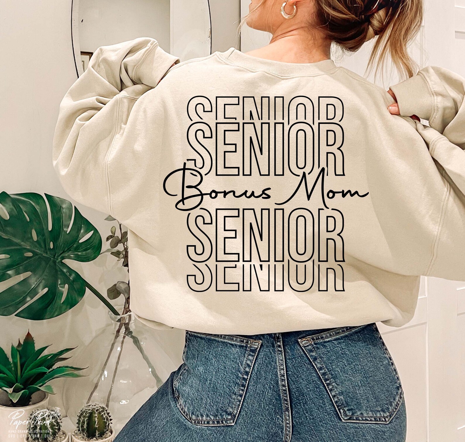 Senior Bonus Mom SVG, Graduation Shirt Design (digital Files) - Etsy