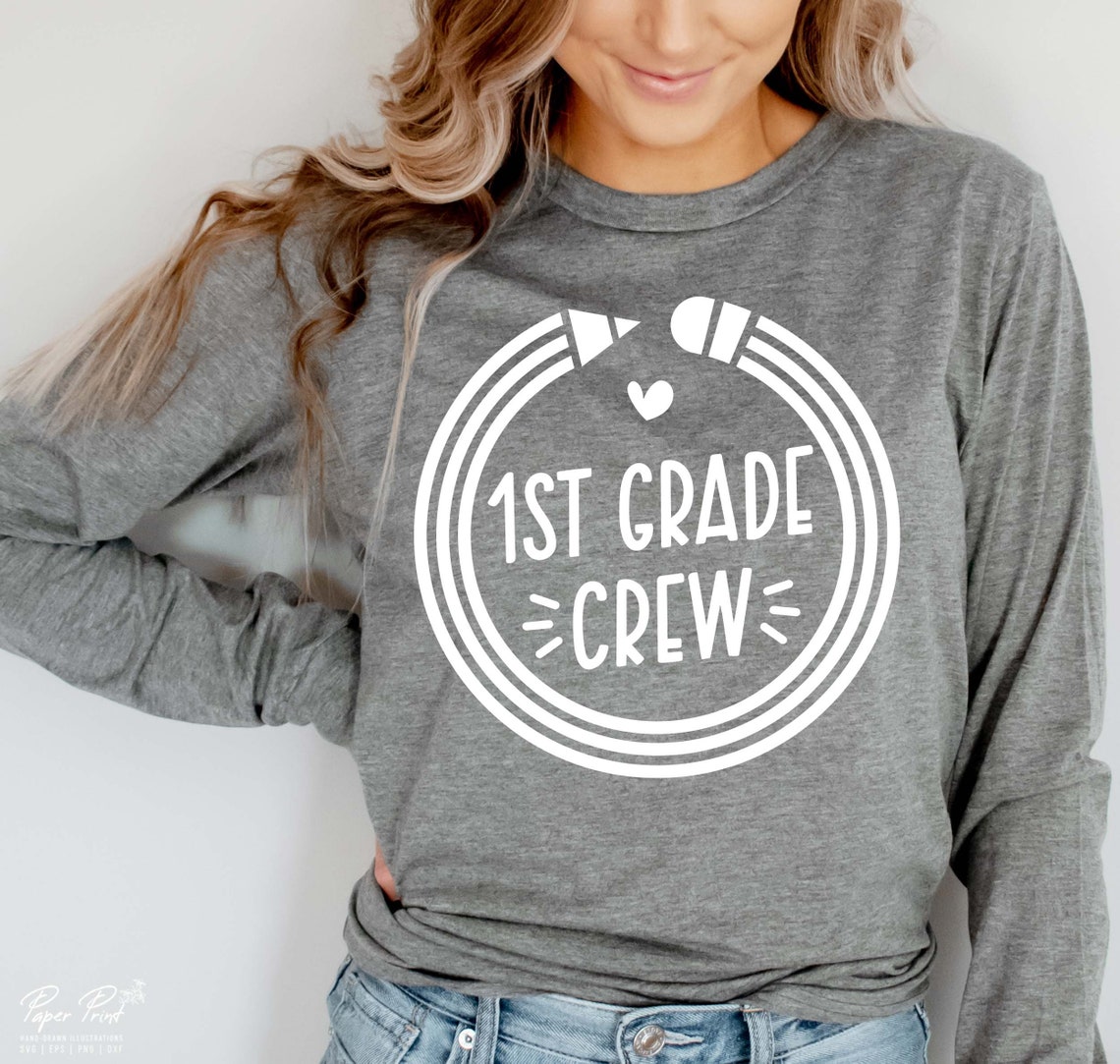 1st Grade Crew SVG PNG First Grade Svg Back to School Svg - Etsy