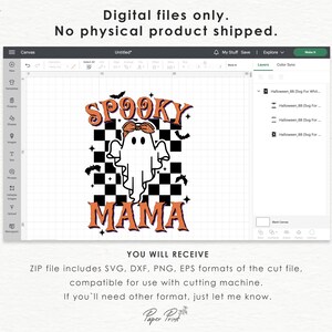 Spooky Mama PNG SVG, Spooky Mom Svg, Halloween Shirt Gift for Mom ...