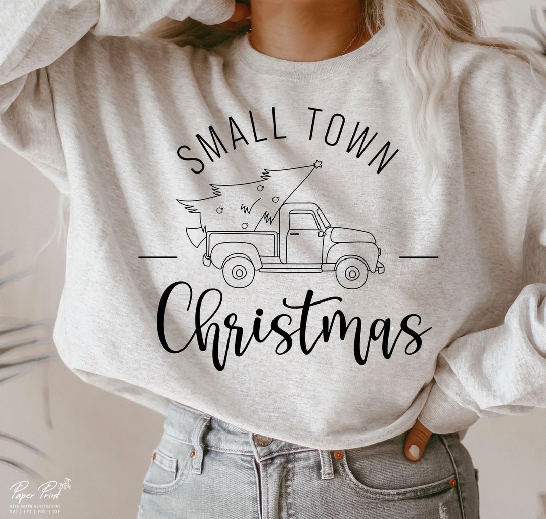 Small Town Christmas SVG PNG, Farm Fresh Christmas Trees Cut Files ...