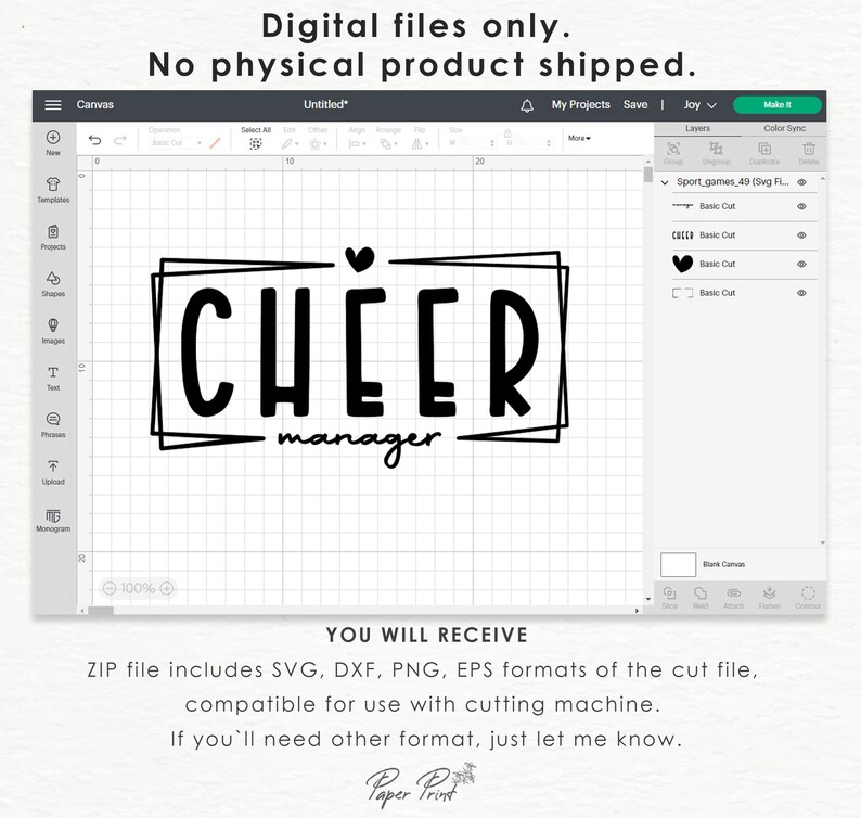 Cheer Manager SVG, School Cheer Png, Cricut Cut File - Etsy