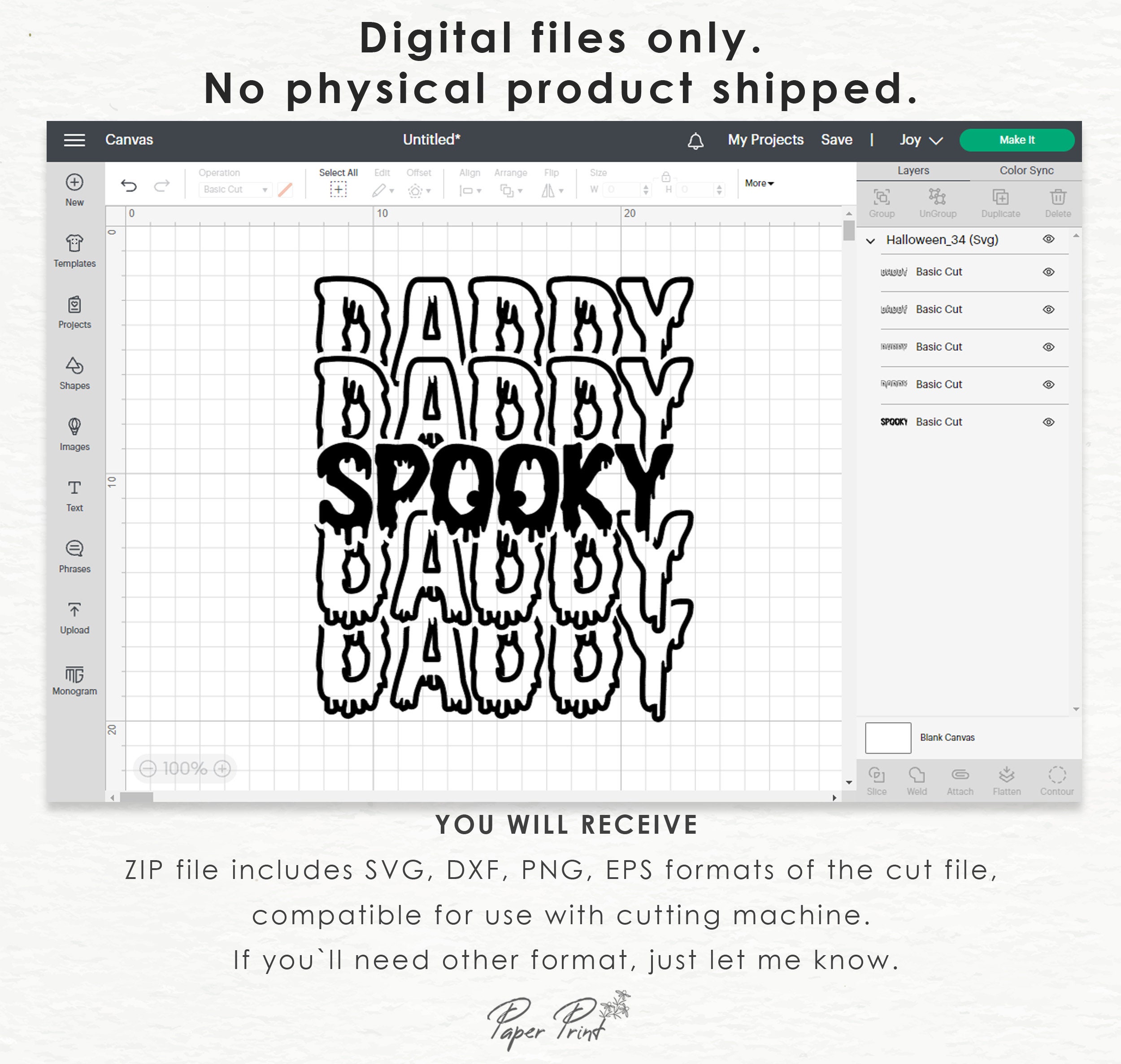 Spooky Daddy SVG PNG Spooky Dad SVG Halloween Shirt Gift for - Etsy