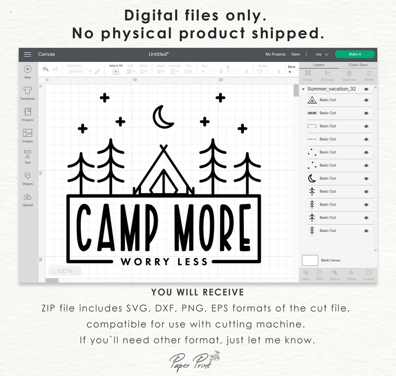 Camp More Worry Less SVG Camper SVG Adventure Svg Camping - Etsy