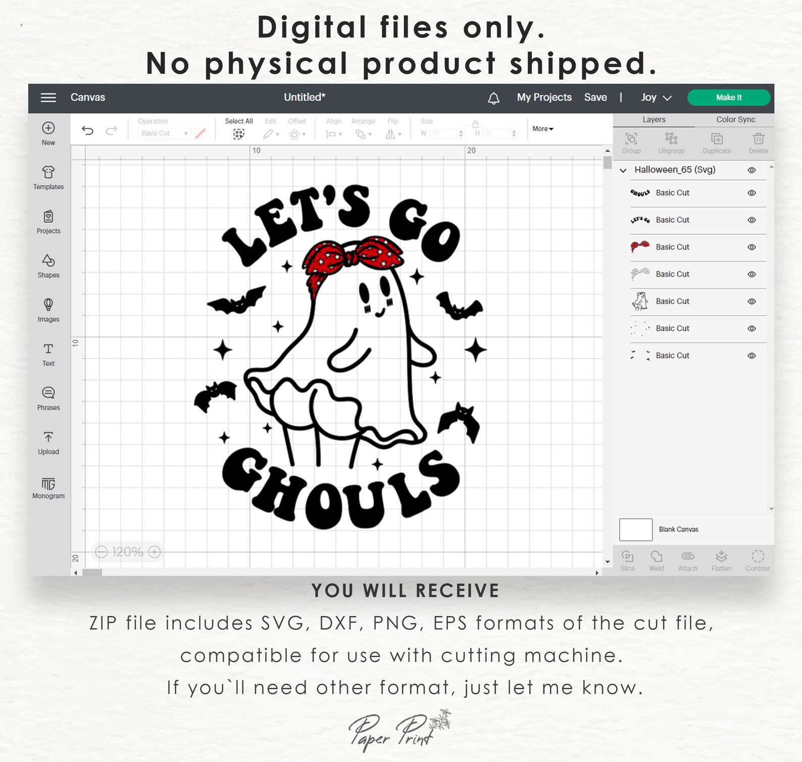 Lets Go Ghouls Retro Halloween SVG, PNG, EPS, Dxf (digital Download) - Etsy