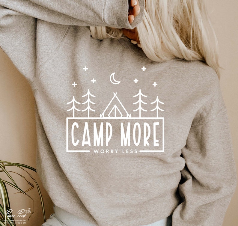 Camp More Worry Less SVG Camper SVG Adventure Svg Camping - Etsy