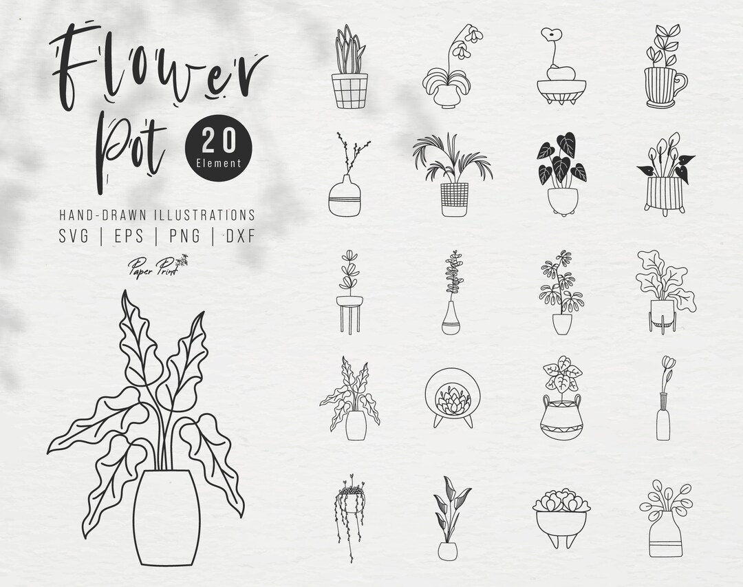Plants Svg Bundle Potted Plants Svg Houseplants Svg Floral - Etsy Canada