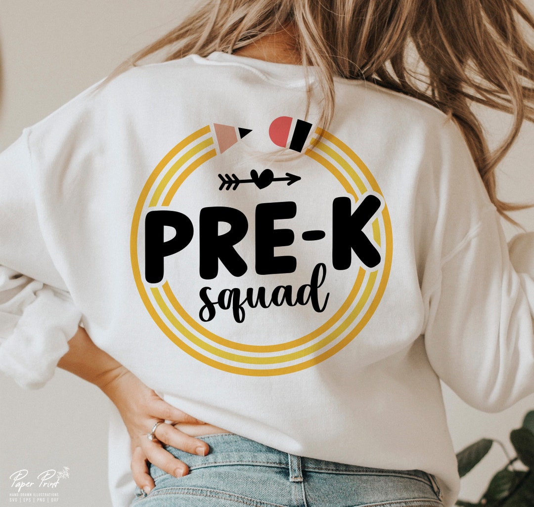 Pre-k Squad SVG PNG, Preschool Squad SVG, Teacher Shirts Svg, Back to ...
