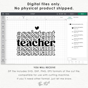 Teacher Assistant SVG, Teacher Shirt SVG, Gift for Teacher Svg, Teacher ...