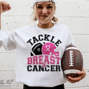 Tackle Breast Cancer Football Svg, Breast Cancer Awareness SVG & PNG ...